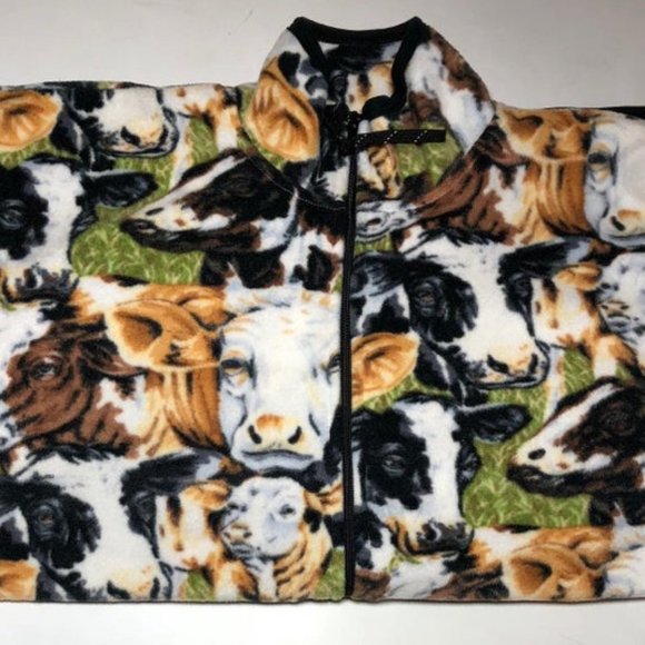 Zoofleece | Jackets & Coats | Zoofleece Cow Cattle Farm Animal Cows ...